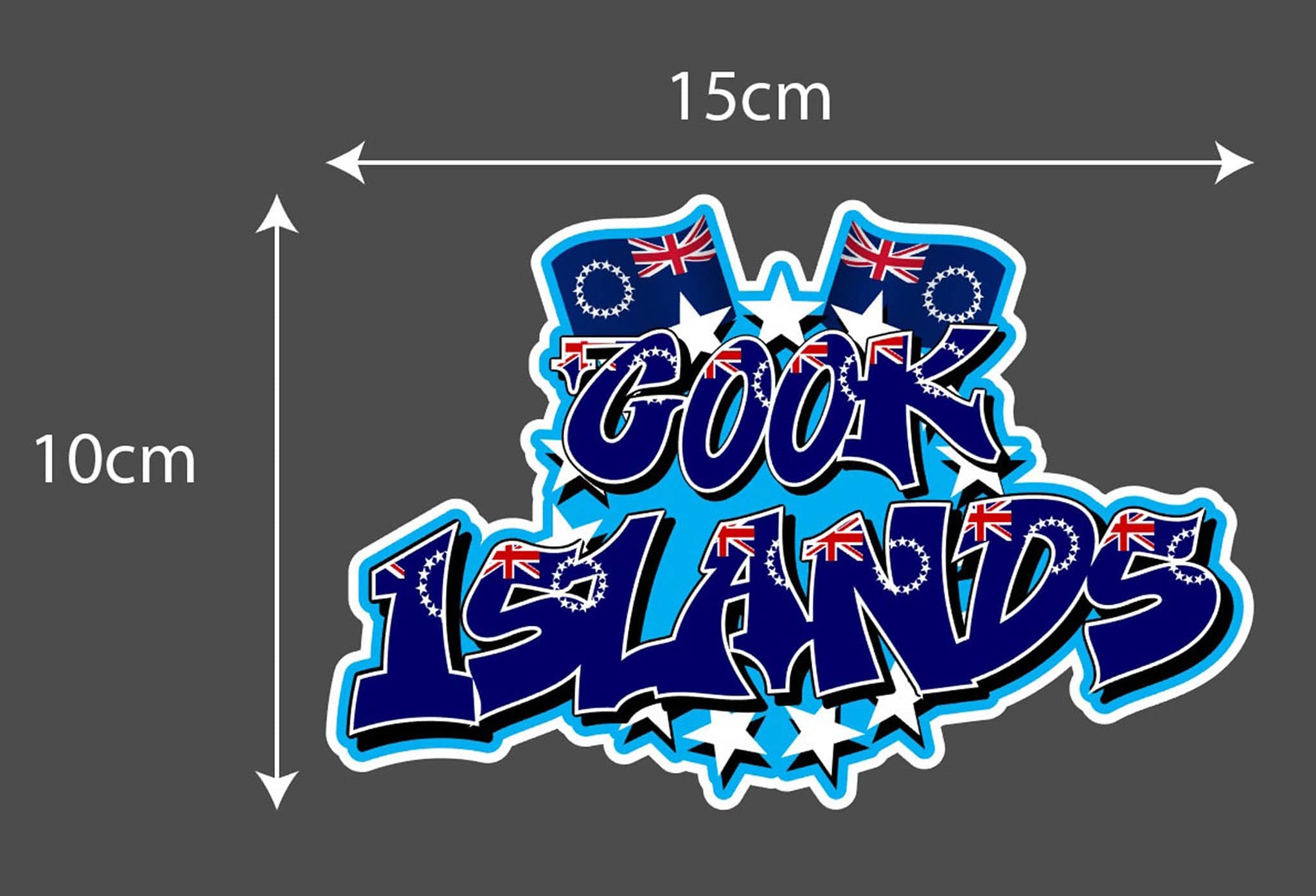 Cook Islands Vinyl Waterproof Car Sticker 15 x 10cm or 30 x 20cm ...