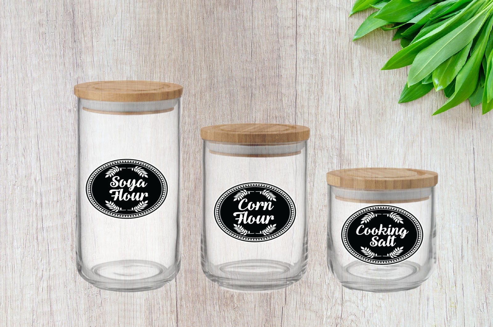 132 Black Vinyl Pantry Labels Leaves – Jdl Stickers