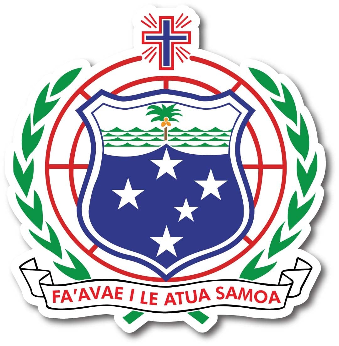 Samoan Coat Of Arms Waterproof Car Sticker – Jdl Stickers
